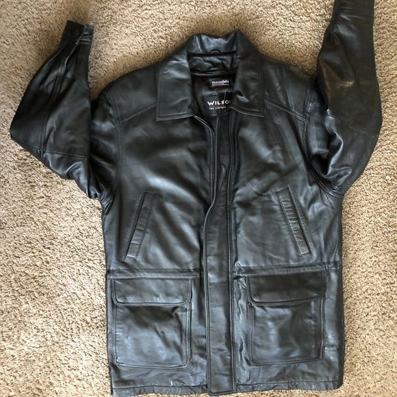 Wilsons Leather | Jackets & Coats | Wilsons Mens Black Leather Jacket ...